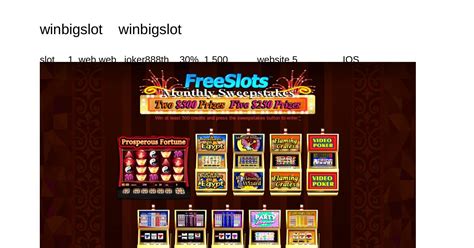 ทสดของเวบwinbigslot ทสดยอด เปดใหตดตอ24ชม เวบไซตเปนเวบแมทเปดมานานทสด เลน