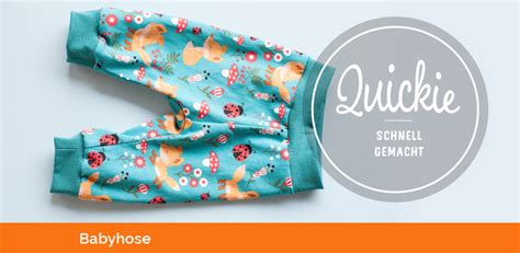 Kostenloses Schnittmuster und Tutorial Baby Hose in Größe 56