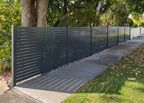 Fenstar Aluminium Slat Fencing Hamptons Style Fences