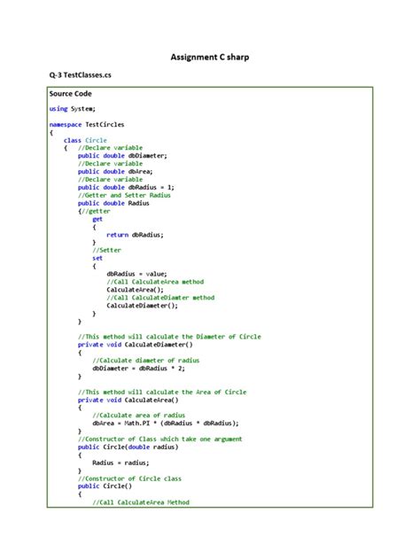 c sharp assignment 5 pdf download free pdf c sharp programming language constructor