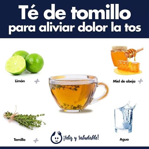 Feliz y Saludable on Instagram Té de tomillo para aliviar la tos