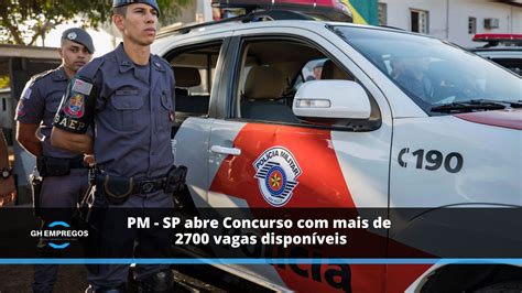 PM SP abre Concurso mais de 2700 vagas disponíveis