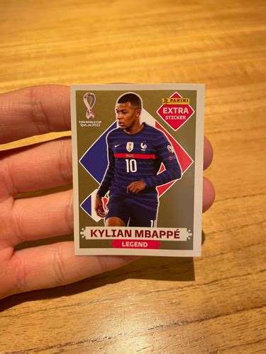 Figurinha Extra Sticker Legend Ouro Gold Kylian Mbappe Mebuscar Brasil
