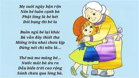 Bài Thơ Bà Của Cháu Nội Dung Hình Ảnh Giáo Án Bút Chì Xanh