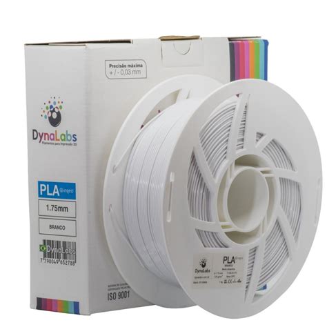 Filamento Pla Dynalabs 1Kg 1 75mm Branco Blue Makers