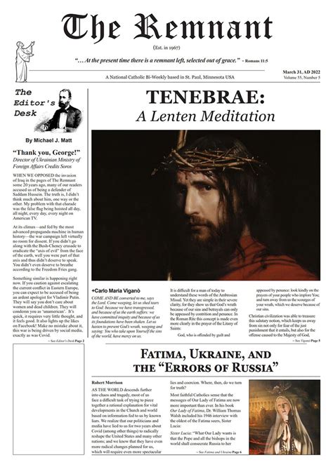 The Remnant Newspaper Home