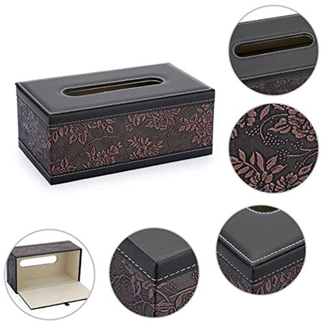 Sumnacon Rectangular Leather Tissue Box Cover Stylish Tissue Box