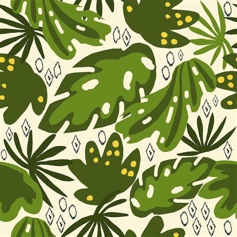 Feuilles De Palmier Imprimé Tropical Lumineux Abstrait Tendance Modèle