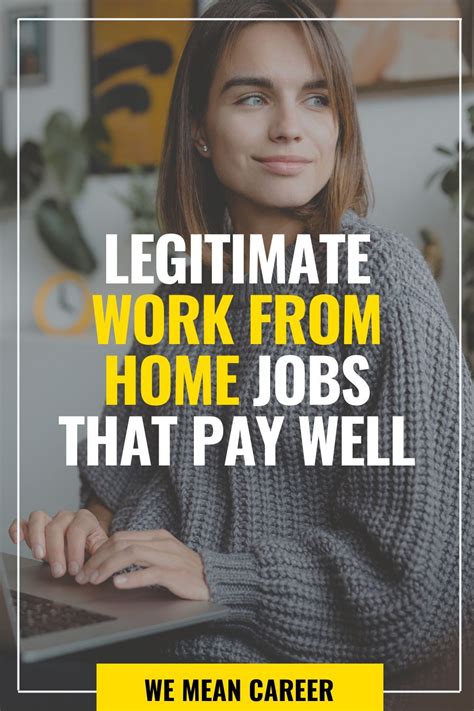 Legitimate Work From Home Jobs That Pay Well Work From Home Jobs
