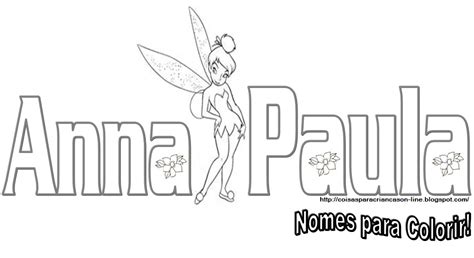 Coisinhas para Crianças NOMES DE MENINAS PARA COLORIR