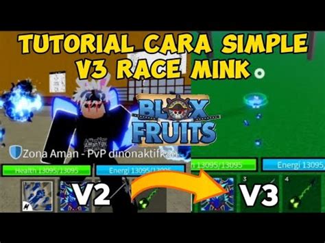 Tutorial Cara Simple V3 Race Mink Roblox Blox Fruit Indonesia