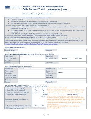 Fillable Online Web Mlmclilydale Catholic Edu Student Conveyance