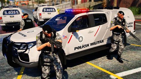 GTA V PMBA OPERAÇÃO DO BPM CHOQUE NOVA VIATURA S10 GTA 5 POLICIAL
