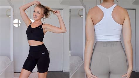 Activewear Try On Haul Tefin Leggings Shorts Sports Bras Youtube