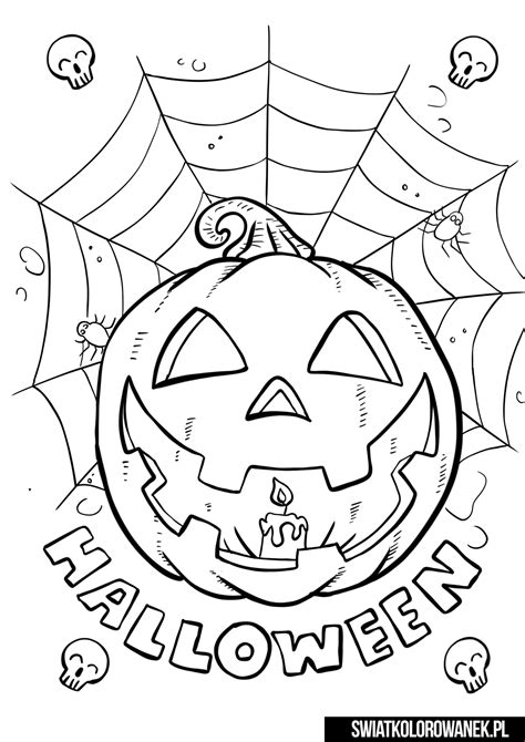 Kolorowanka Halloween Duch Dynia Kolorowanki Do Druku E Kolorowanki