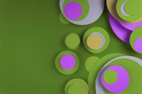 Premium Photo Abstract Purple Colored Paper Circles In Background