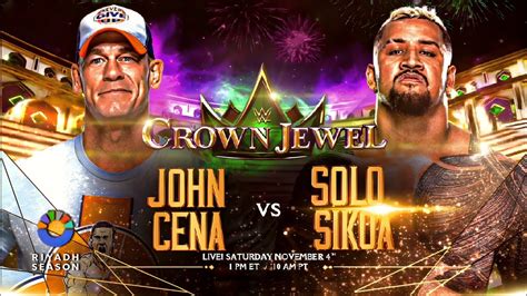 John Cena Vs Solo Sikoa At Crown Jewel 2023 Bianca Belair Return