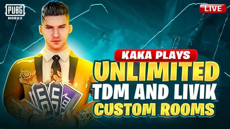 LIVE CUSTOM ROOMS ONLY UC CASH WOW LIVIK PUBG MOBILE KAKA PLAYS