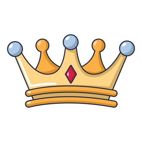 Icono De Corona Estilo De Dibujos Animados Vector En Vecteezy