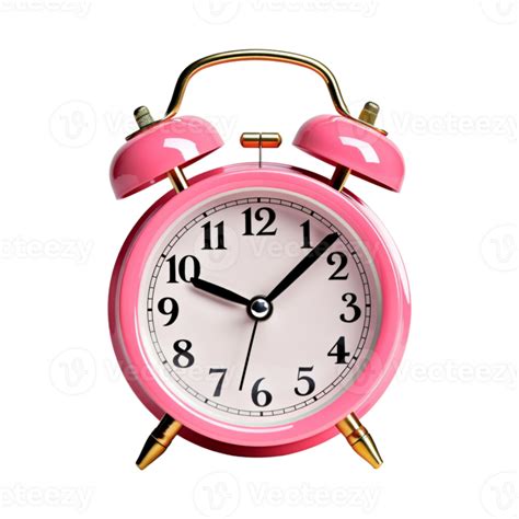 Pink Alarm Clock On A Transparent Background 24984280 PNG
