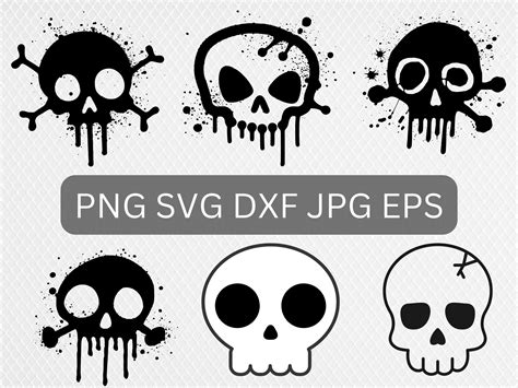 Skull SVG Halloween Skulls Svg Bundle Skull SVG Files Bundle Skull