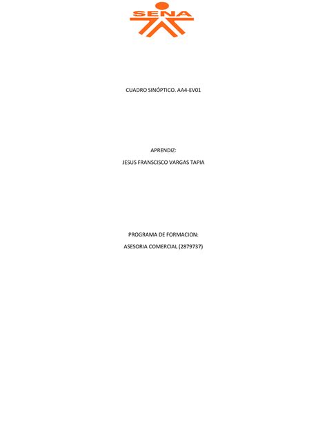 Evidencia Cuadro sinóptico AA4 EV01 CUADRO SINÓPTICO AA4 EV
