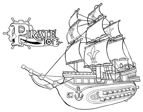 Pirate Ship Coloring Page Free Pdf Printables Coloring Home The Best