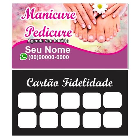 Cartao De Visita Fidelidade Para Manicure E Peducure C 500 UNIDADES