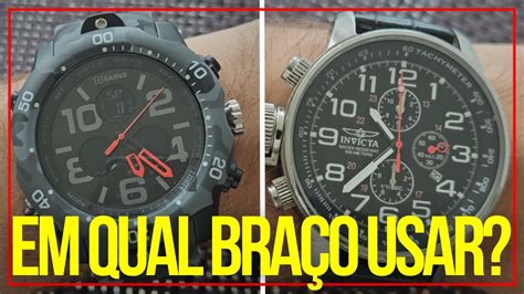 EM QUE BRAÇO DEVO USAR O RELÓGIO TEM UM LADO CERTO PARA USAR O RELÓGIO