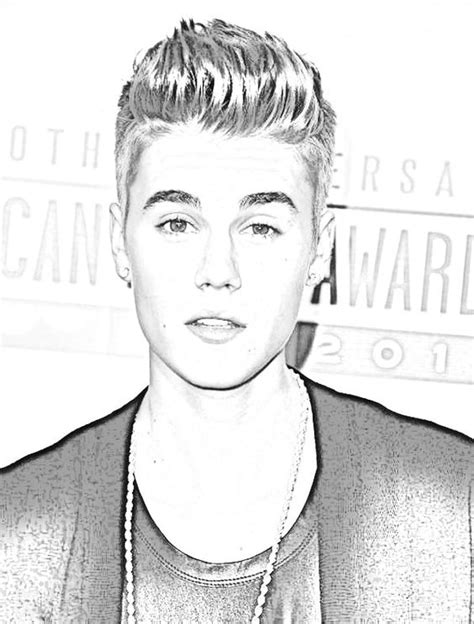 Justin Bieber Justin Bieber Colouring Pages