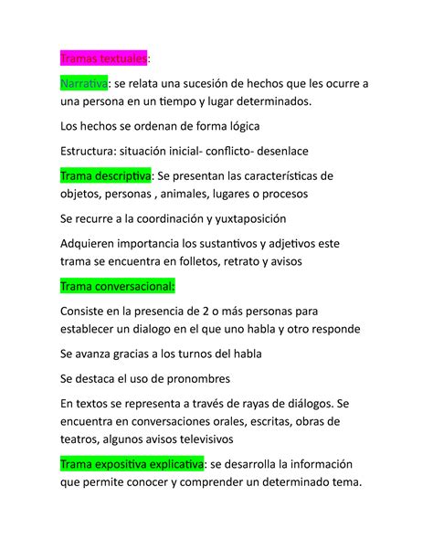 Resumenlengua Historica Tramas Textuales Narrativa Se Relata Una