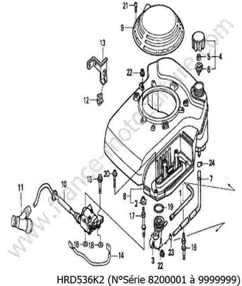 Pièces détachées HONDA HRD536K2 vues éclatées documentation technique