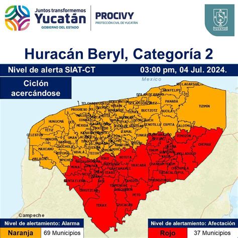 Activan Alerta Roja En Quintana Roo Y Yucat N Ante Impacto Del Hurac N