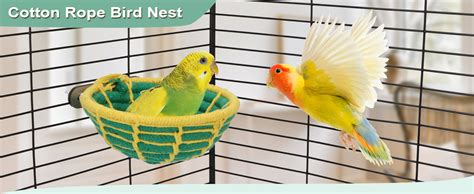 Hypeety Handmade Coton Rope Bird Breeding Nest Hatch House Bird Nest