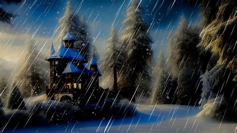 Blizzard Winter Storm Ambience Icy Snowstorm Strong Howling Wind