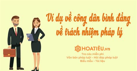 Ví dụ về công dân bình đẳng về trách nhiệm pháp lý Giải GDCD 12 Bài 3