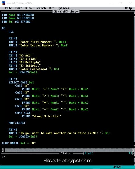 qbasic tutorial 11 the qbasic challenge end ~ elitcode learning starts here