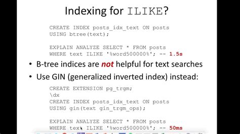 text indexing youtube