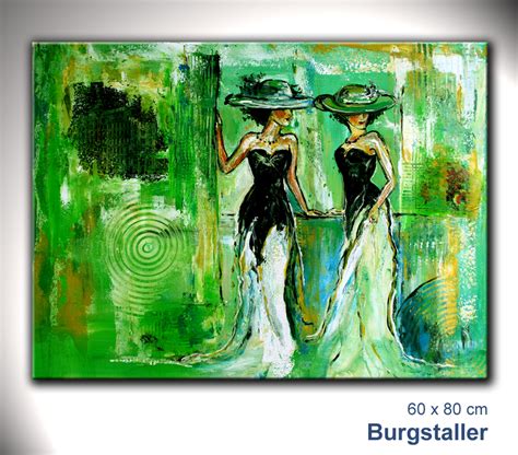 BURGSTALLER Abstrakt Gemälde ORIGINAL Bild Kunst Malerei Unikat Frauen