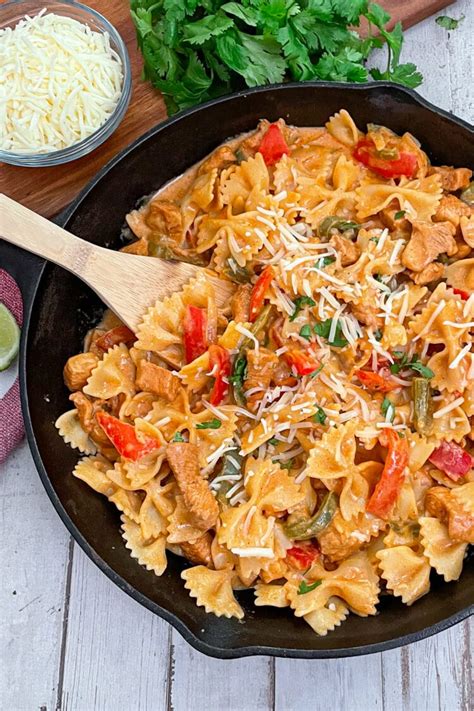 The Best Creamy Chicken Fajita Pasta Recipe Modernmealmakeover
