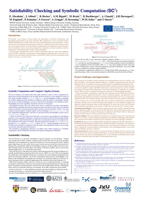 pdf satisfiability checking and symbolic computation project poster