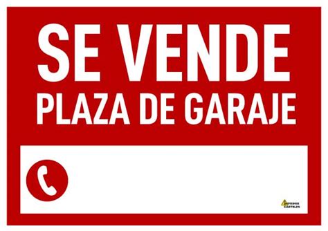 Cartel Se Vende Garaje Imprimir Carteles Gratis