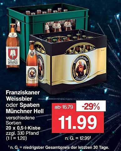 Franziskaner Weissbier Oder Spaten Münchner Hell Angebot bei Famila