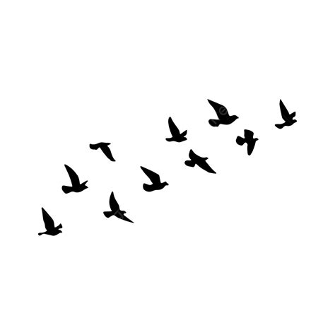 Flying Birds Silhouette Silhouette Flying Birds Bird PNG And Vector