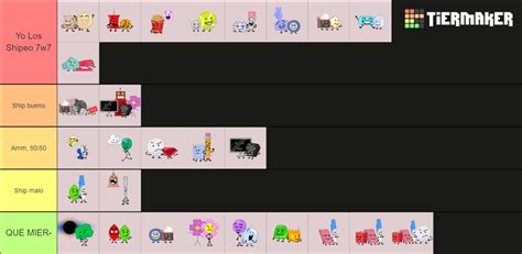 My BFB TPOT Ships Tier List Community Rankings TierMaker