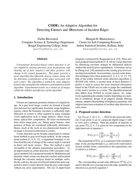 pdf code an adaptive algorithm for detecting corners and directions of incident edges
