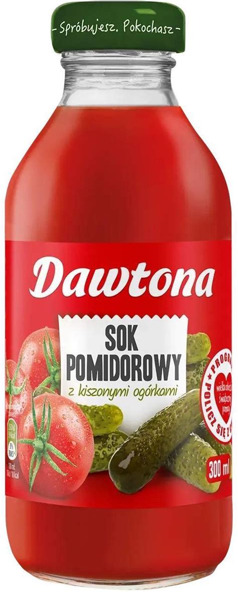 Dawtona Sok Pomidorowy Z Kiszonym Ogórkiem 300ml Ceny i opinie Ceneo pl