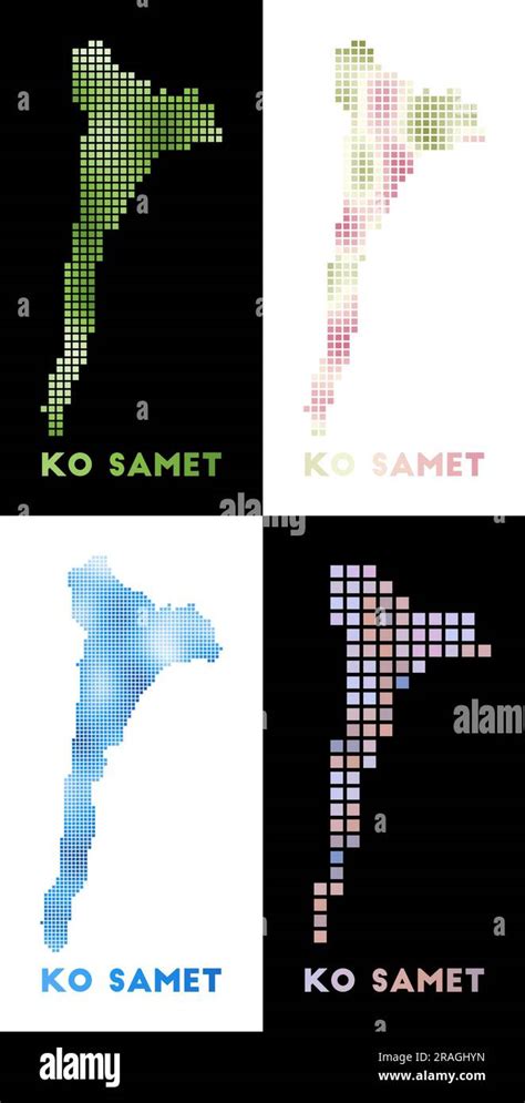 Ko Samet Map Collection Of Map Of Ko Samet In Dotted Style Borders Of