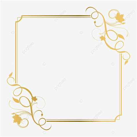 Elegante Marco Dorado Ornamento Ilustraci N Vectorial Png Dibujos