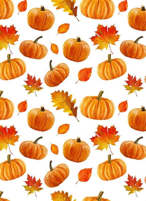 Pumpkins Leaves Pumpkin Wallpaper Fall Watercolor Fall Wallpaper